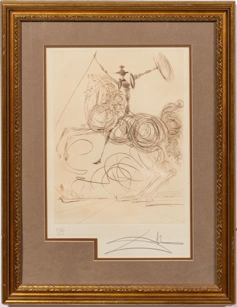 Salvador Dalí Salvador Dali Don Quixote Etching On Paper Mutualart
