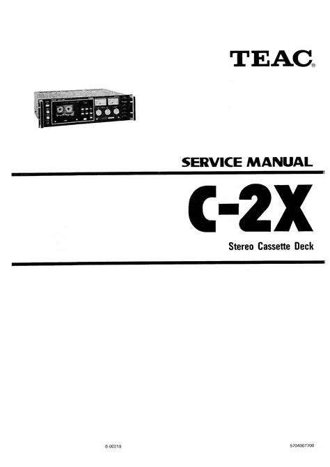 Service Manual For Teac C 2x Download