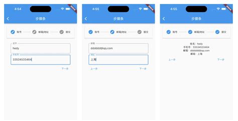 Flutter 步骤条 Stepper Tehub