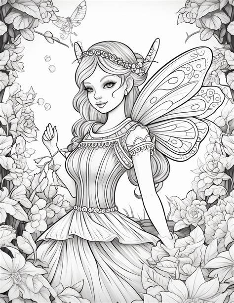 Coloring Book Art Beautiful Kawaii Fairies Aesthetic Coloring Pages
