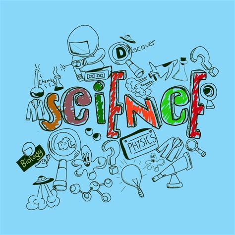 Premium Vector Doodle Style Science Icons Pattern Background