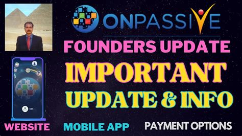 Onpassive Founders Important Updates Website Mobile App Payment