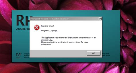Runtime Error Microsoft Visual C Adobe Product Community 3703054