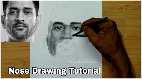 How To Draw A Realistic Nose Nose Shading Tutorial Youtube