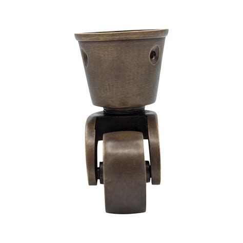 Pair Of Solid Brass Round Cup Caster Several Finishes Available