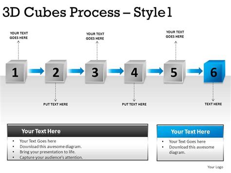 3d cubes process style 1 powerpoint presentation slides powerpoint
