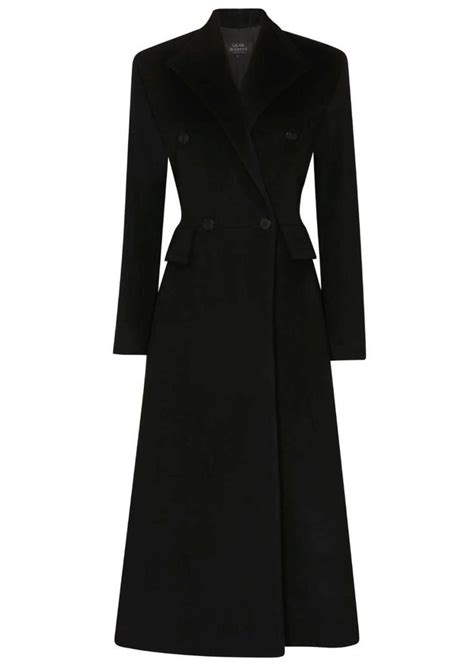 Black Maxi Wool Coat Coat For Dresses Tailored Minimal Long Overcoat