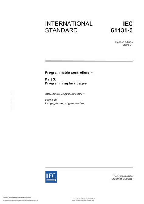 pdf international iec standard 61131 3 part 3 programming languages automates programmables