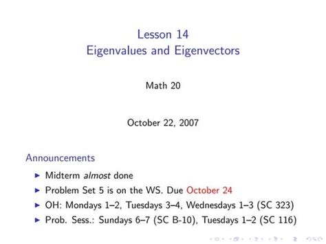 Eigenvalues And Eigenvectors Ppt