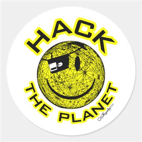 Hack The Planet Classic Round Sticker Zazzle