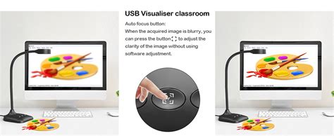 Pakotoo Document Camera And Usb Visualizer 5mp For A3 Size Led Light