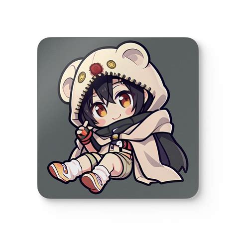 Kawaii Chibi Yuffie Coaster Set 4 Count Etsy Cute Coasters Kawaii
