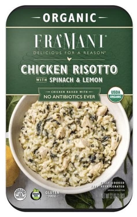 Framani Organic Chicken Risotto With Spinach And Lemon R Costco