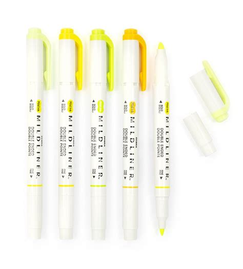 Highlighter Zebra Mildliner Yellow Set 5 Pack