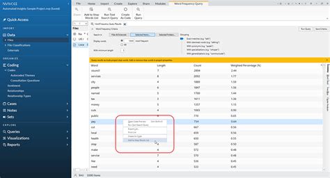 Data Query Word Frequency Count Query