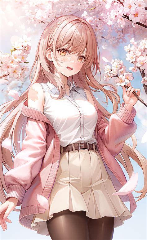 Safebooru 1girl Arm Up Bare Shoulders Belt Brown Pantyhose Brown