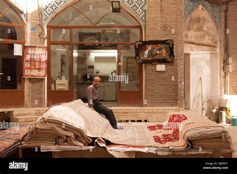 Interior Scenes Of The Historic Covered Bazaar In Tabriz Iran Showing