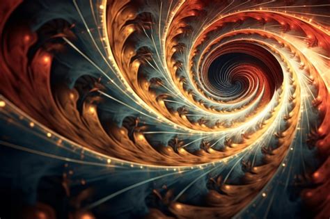 Premium Ai Image Discover The Hypnotic Beauty Of A Spiraling Geometric Fractal Pattern