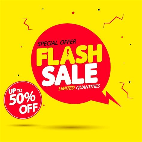 Premium Vector Flash Sale 50 Off Poster Design Template