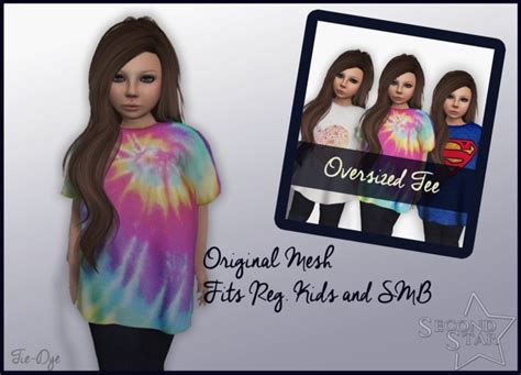 Second Life Marketplace Oversized Tee Tie Dye