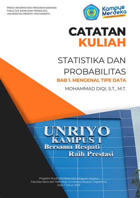 Pdf Statistika Dan Probabilitas Mengenal Tipe Data