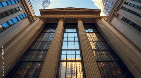 A Glimpse Of Grandeur A Low Angle Perspective Showcases The Imposing