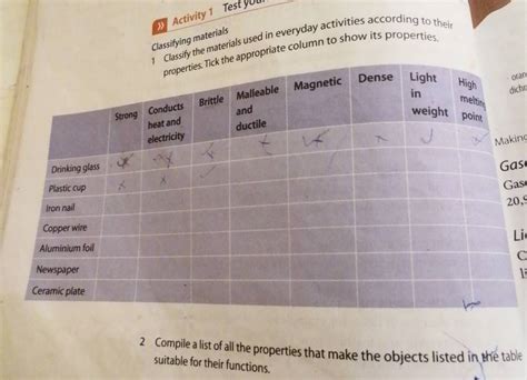 Solved Activity 1 Test You Classifying Materials The Materials Used In Everyday Activities Acc Solved Activity 1 Test You Classifying Materials The Materials Used In Everyday Activities Acc