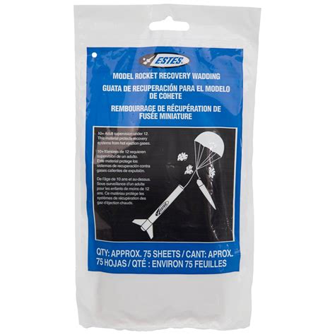 model rocket recovery wadding sheets hobby lobby 354712