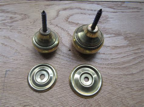 Pack Of 2 Brass Screw In Knobs Cabinet Knobs Furniture Etsy