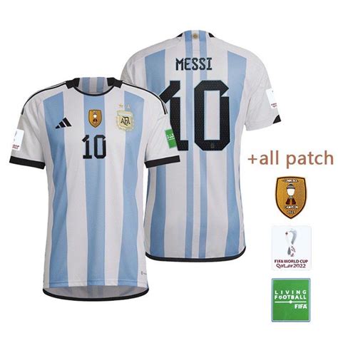 Argentina 10 Messi World Cup 2022 Champion Jersey Mens Fashion