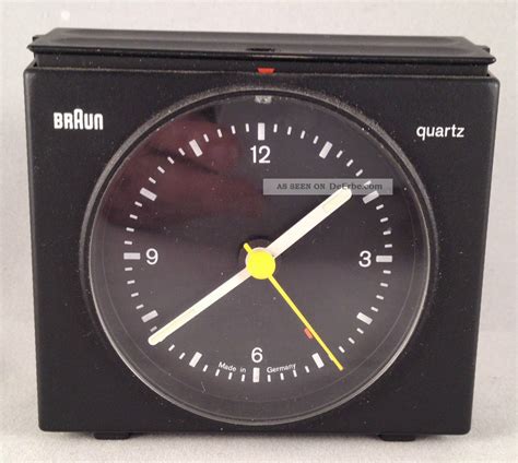 Braun Quartz Wecker Type 4836 Schwarz Design Klassiker 1980er Jahre