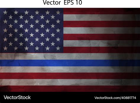 Thin Blue Line Us Flag Police Royalty Free Vector Image