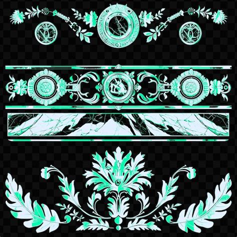 Marble With Classical Motifs Borderlines Design Accentuated Tattoo Ink