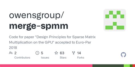 Github Owensgroup Merge Spmm Code For Paper Design Principles For Sparse Matrix
