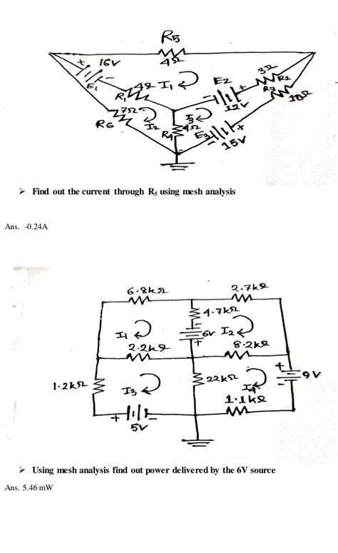 Solved Find Out The Current Through R5 Using Mesh Analysis
