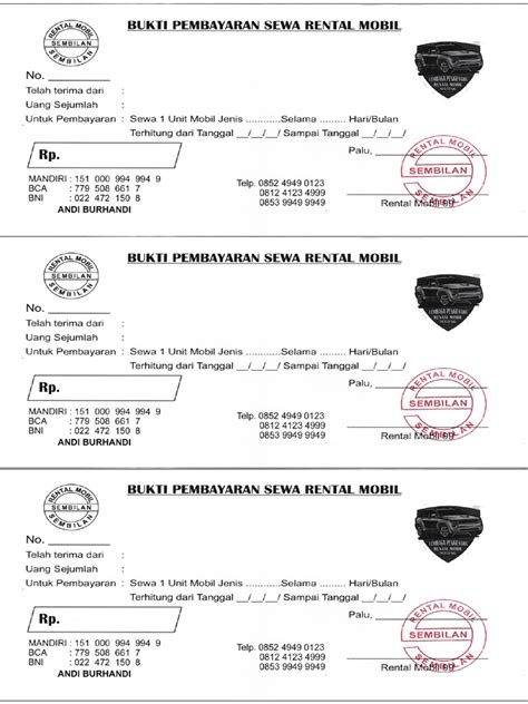 Kwitansi Rental Pdf