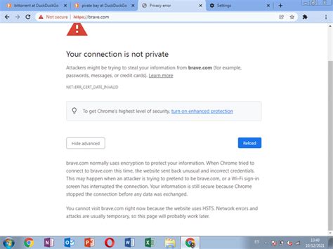 Anyone Knows How To Fix This Chrome Wont Allow Me To Enter The Brave Website Bc Of Privacy