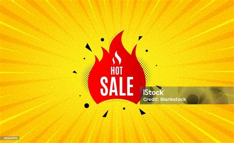 Hot Sale Banner Discount Sticker Shape Vector Stock Illustration