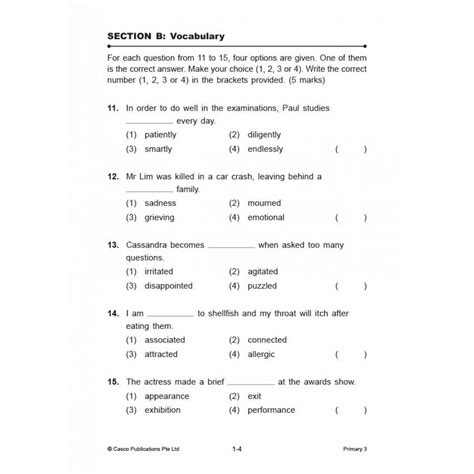 English Examination Papers Primary 3 Pack