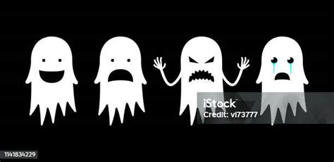 Kartun Karakter Hantu Lucu Menakutkan Lucu Dan Sedih Hantu Halloween