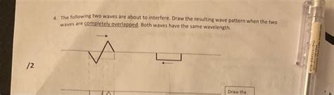 Solved The Following Two Waves Are About To Interfere Chegg