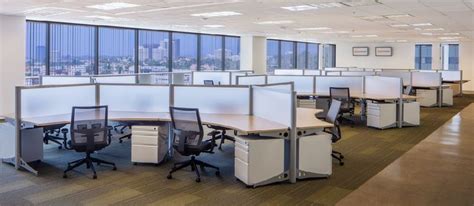 Modern Office Layout Transitions Vertical Separator Desk
