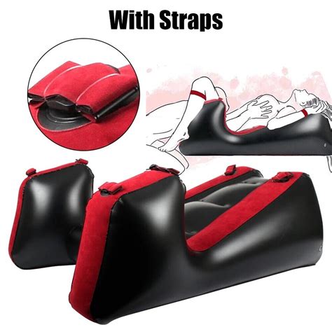 Inflatable Sofa Sex Pillow Love Position Chair Cuffs Adult Cushion For