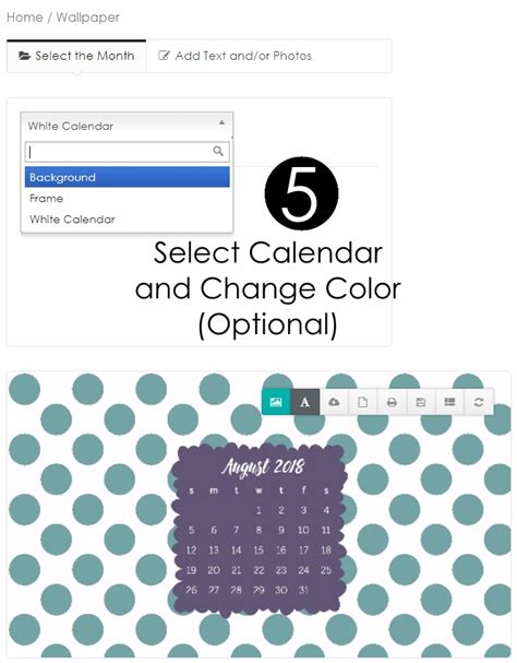 Free Calendar Wallpaper Maker Create Online