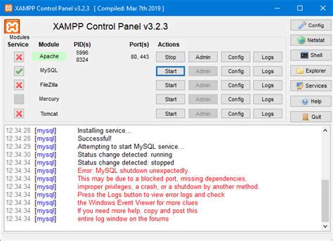 How To Fix The Error MySQL Shutdown Unexpectedly MAGE DB