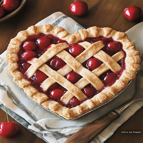 Cherry Pie Heart Shaped