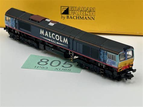 Graham Farish N 371 382 Class 66 66412 In Drs Malcolm Rail Livery The