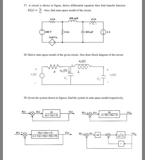 Solved Derive State Space Model Of The 9 Simplify The Block