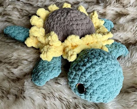 Sunflower Sea Turtle Crochet Pattern By Homebound And Hooked Fun