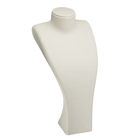 Large Tall Neck Bust Allure Leatherette Necklace Display Bust